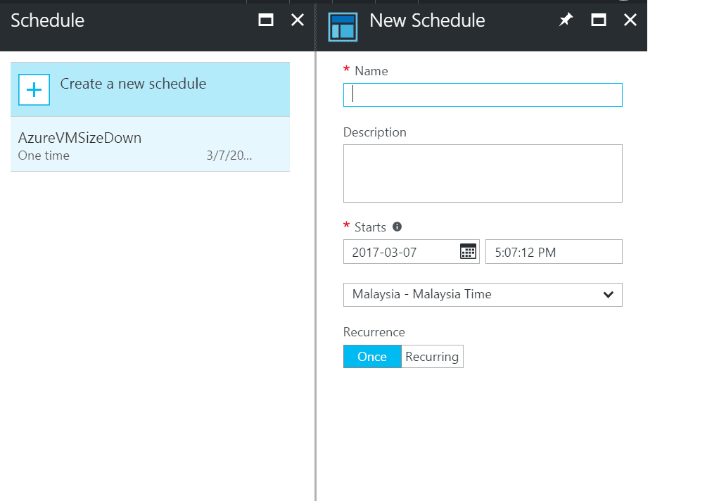 Scheduled Azure VM Vertical Scale Up - ENFRASYS